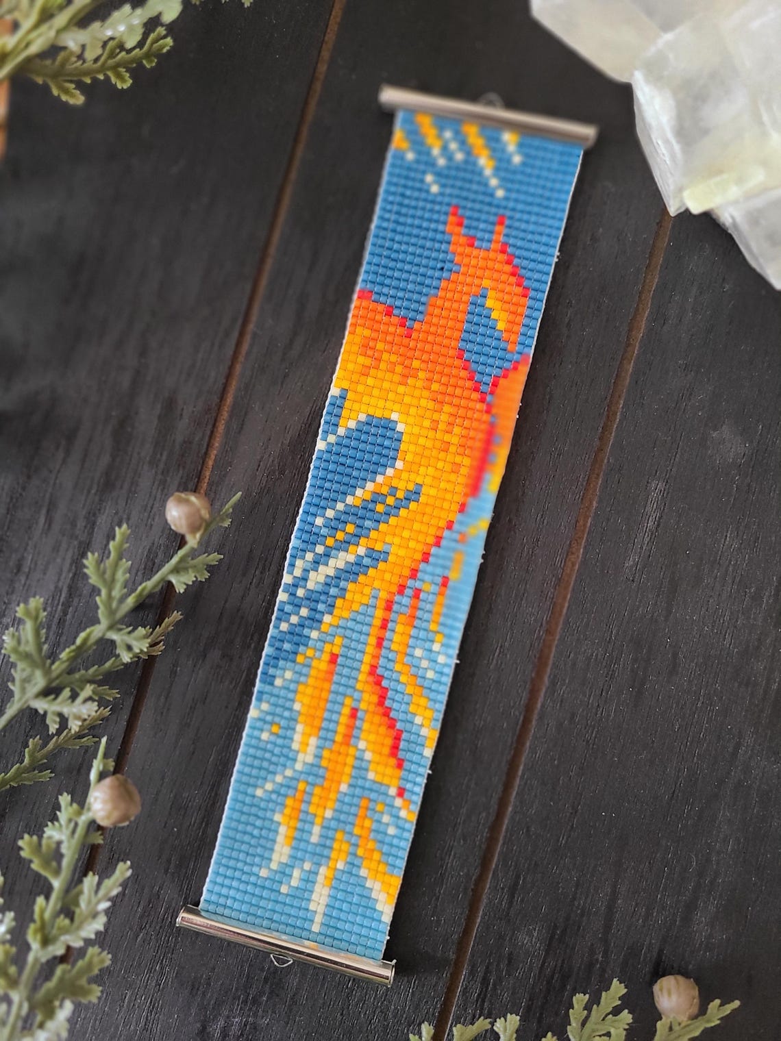 The Phoenix Loom Bead Bracelet Pattern / Loom Bracelet Pattern / Cuff ...