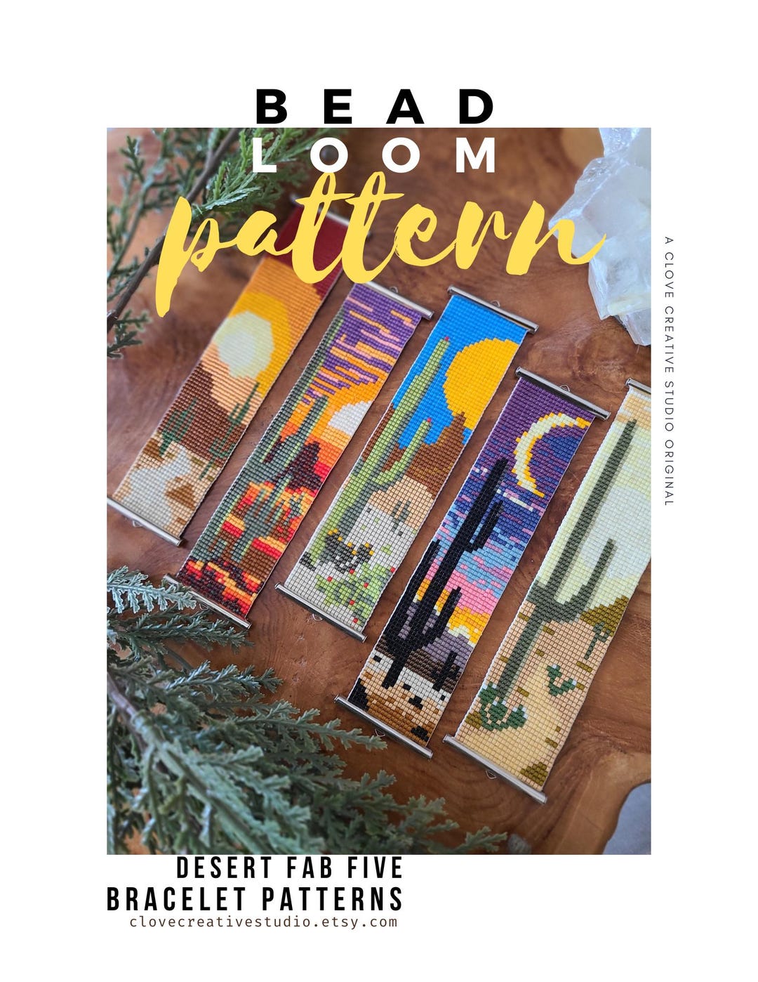 Desert Fab Five Bead Loom Patterns / Loom Bead Patterns / Seed Bead ...