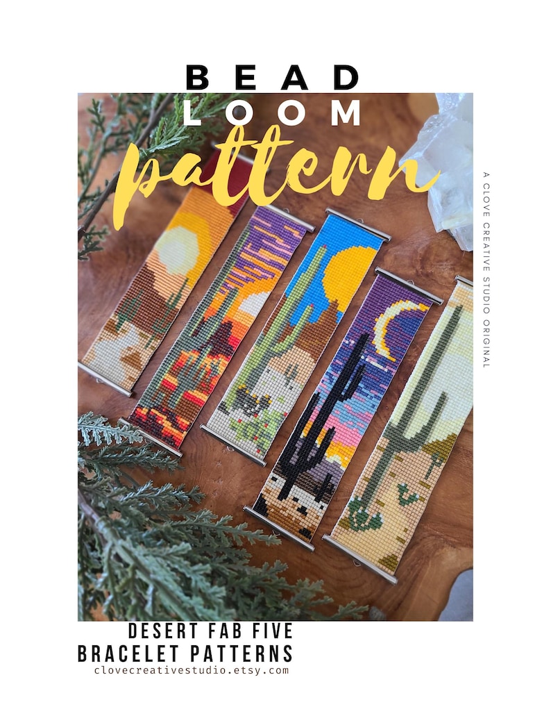 Desert Fab Five Bead Loom Patterns / Loom Bead Patterns / Seed Bead ...