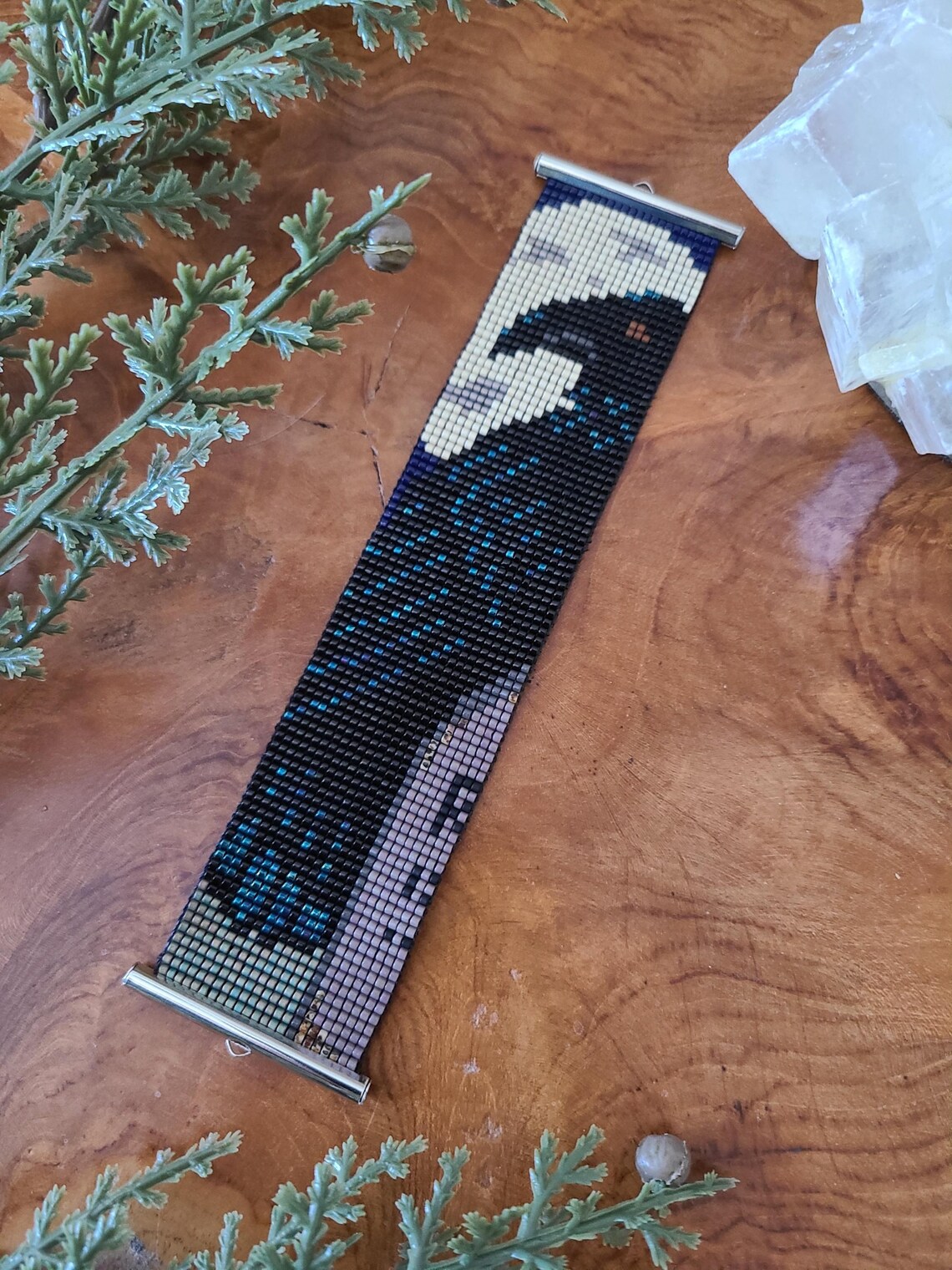 The Raven Loom Bead Bracelet Pattern / Loom Bracelet Pattern ...