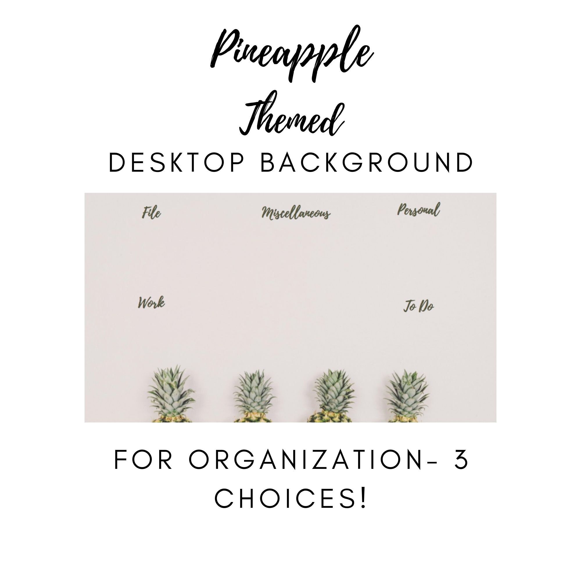 Desktop Organization Backgrounds Pineapple Theme - Etsy