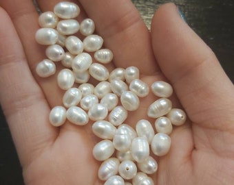 Oval Pearl Beads | Etsy