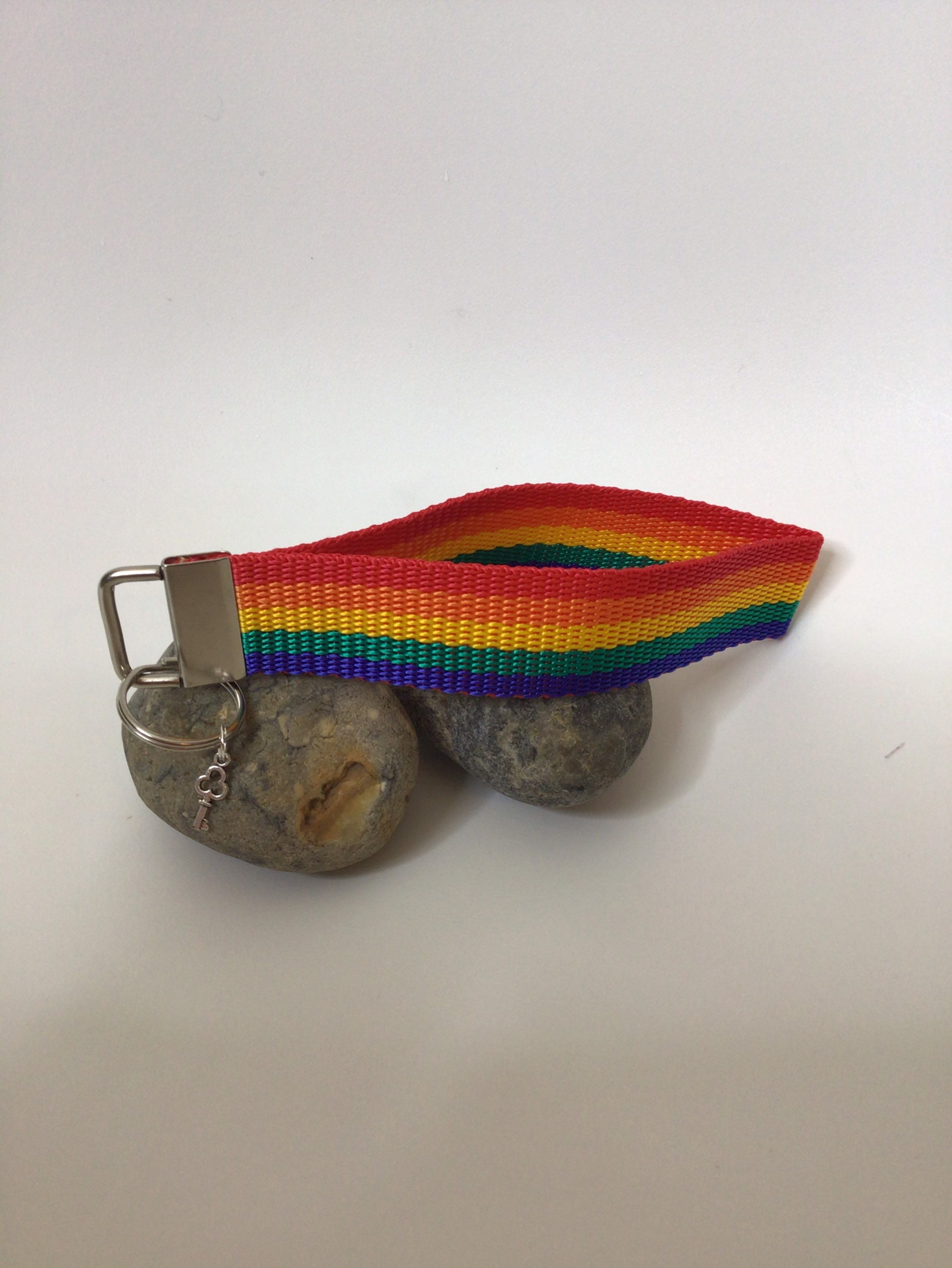 Rainbow Key Ring Rainbow Key Fob Key Wristlet Key Ring Key - Etsy UK