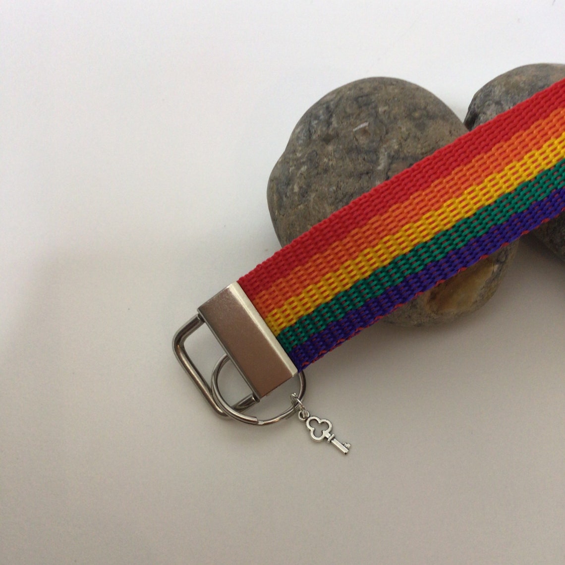 Rainbow Key ring Rainbow Key Fob Key Wristlet Key Ring Key | Etsy