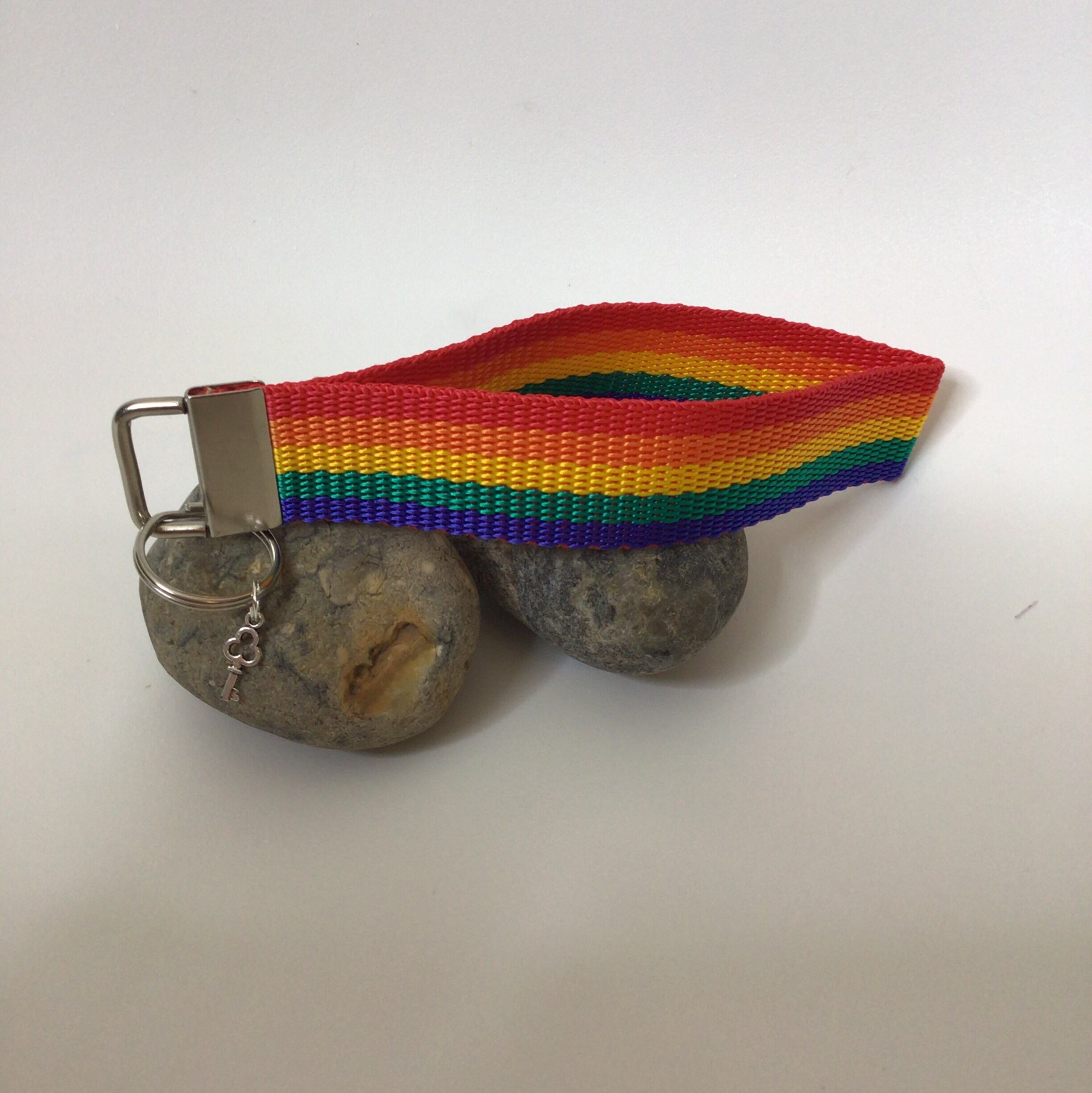 Rainbow Key Ring Rainbow Key Fob Key Wristlet Key Ring Key - Etsy UK