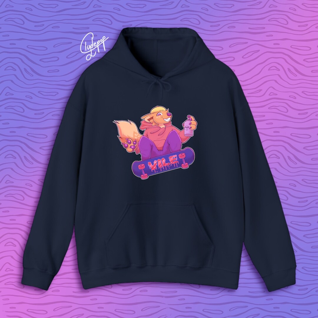 Vile Skater Dog Hoodie - Etsy