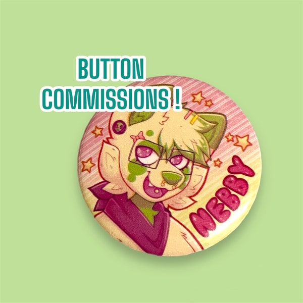 Furry Button Commission - Etsy