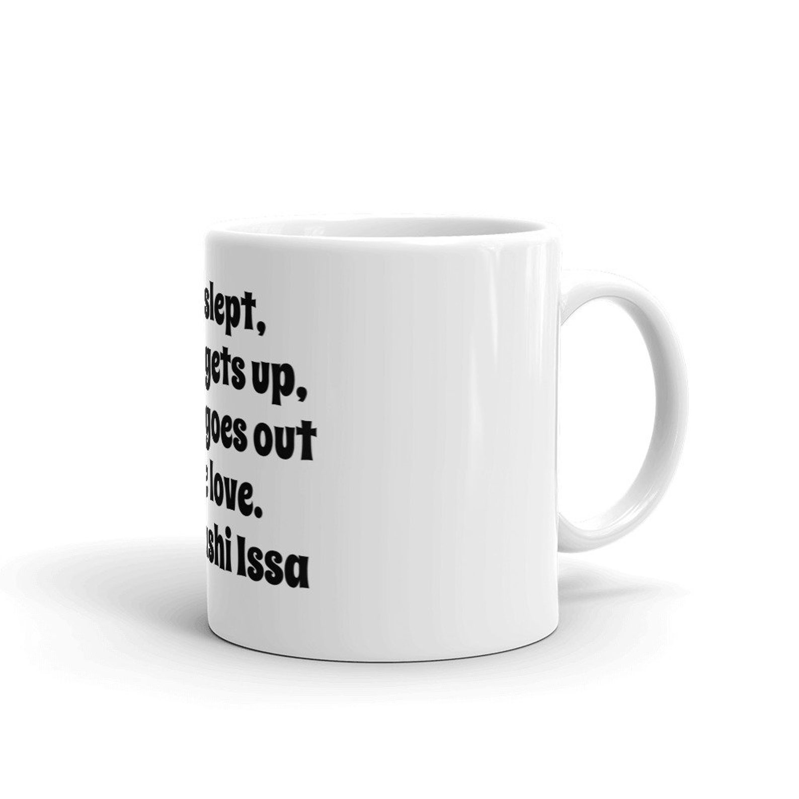 Kobayashi Issa Cat Mug, Cat Lover Mug, Cat Mom Mug, Winter Gift Mug ...