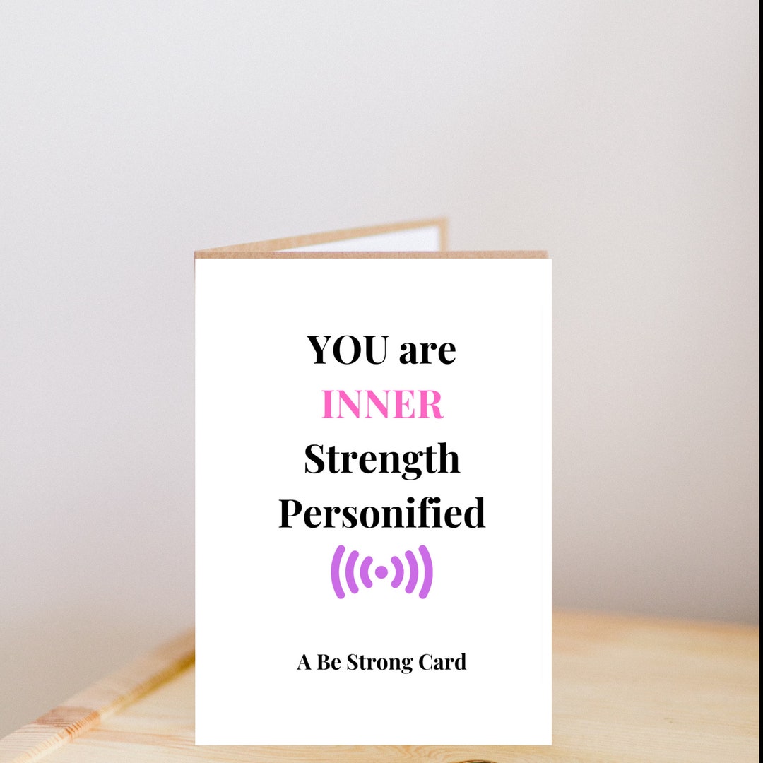 Be Strong Card, Printable Card, Digital Card, Motivation Card ...
