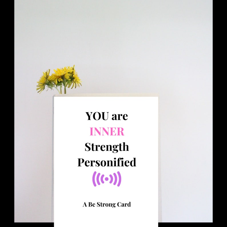 Be Strong Card, Printable Card, Digital Card, Motivation Card ...