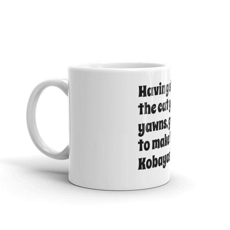 Kobayashi Issa Cat Mug, Cat Lover Mug, Cat Mom Mug, Winter Gift Mug ...