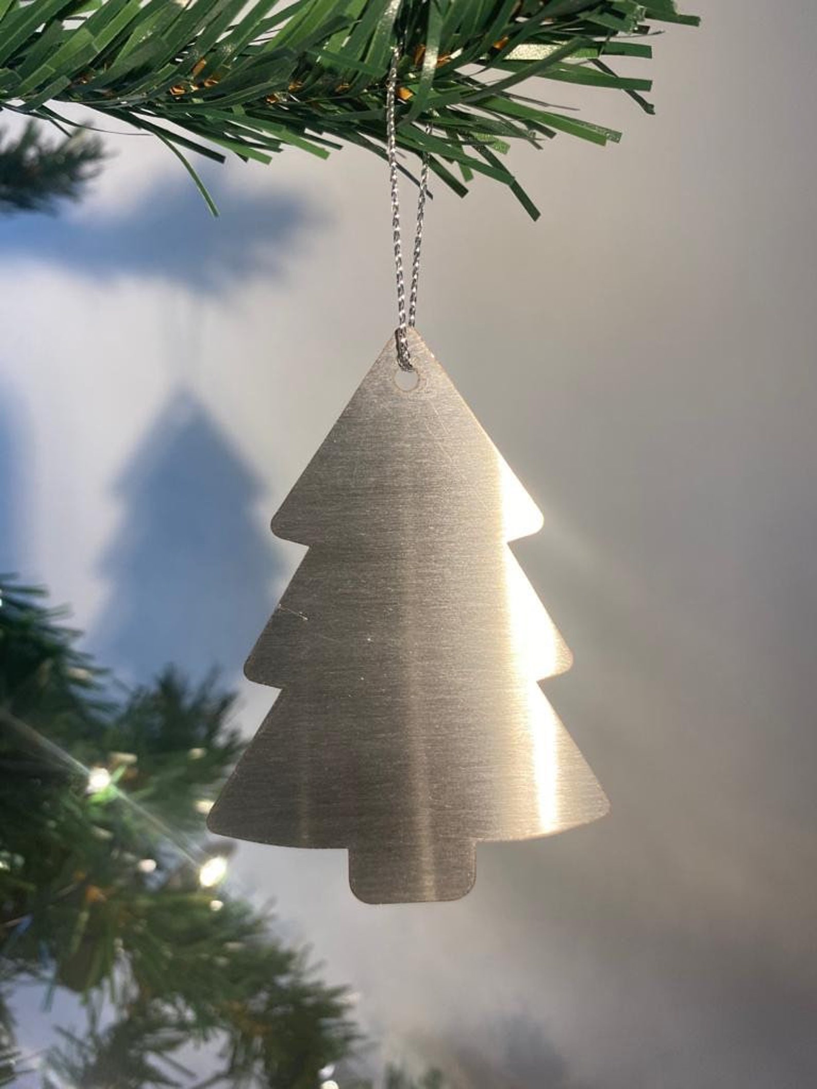 Polished Stainless Steel Tree Christmas Decoration set of six - Etsy 日本