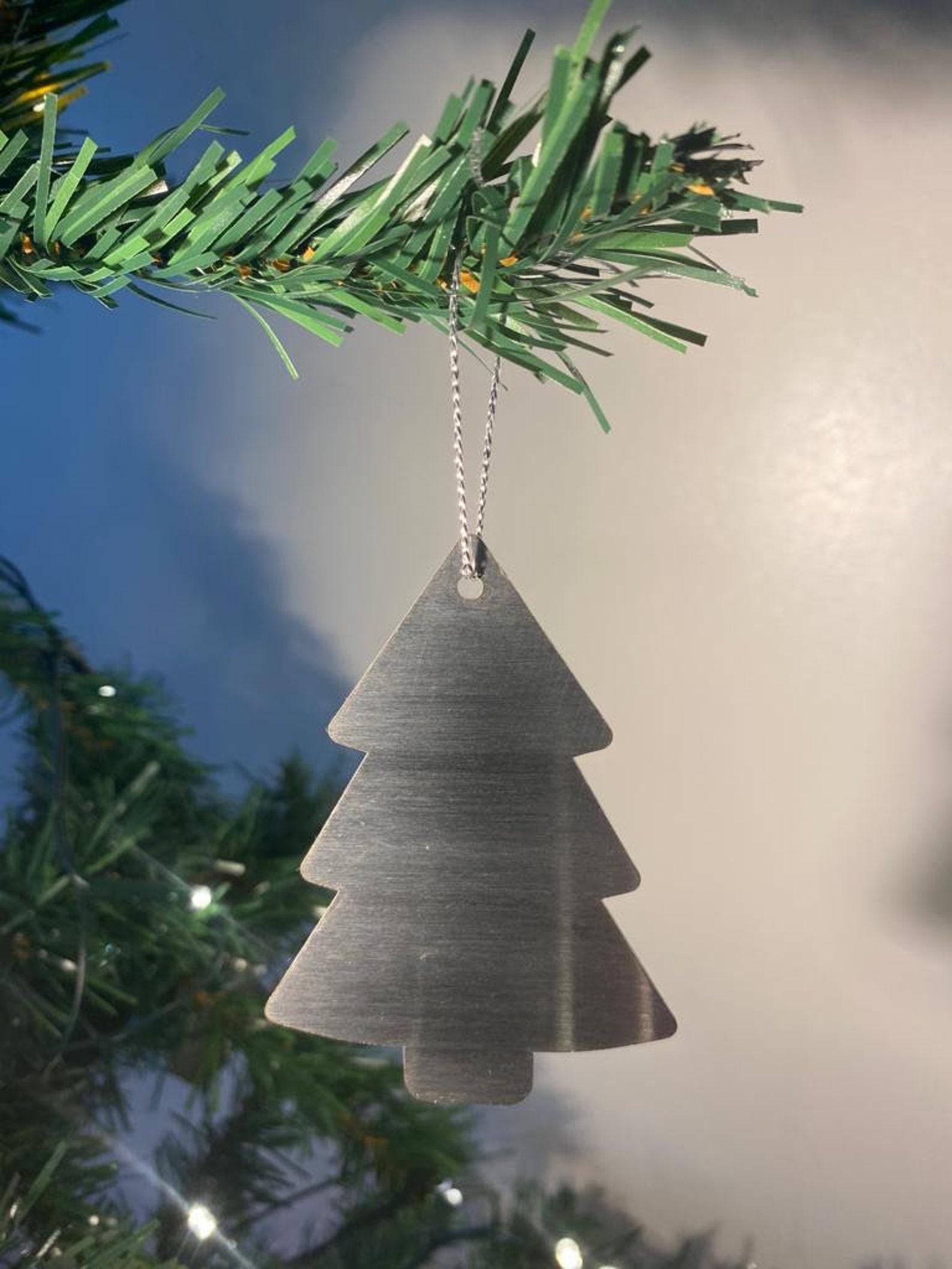 Polished Stainless Steel Tree Christmas Decoration set of six - Etsy 日本