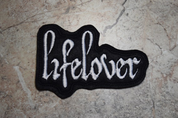 Lifelover patch Embroidered logo Black metal post-punk dark | Etsy