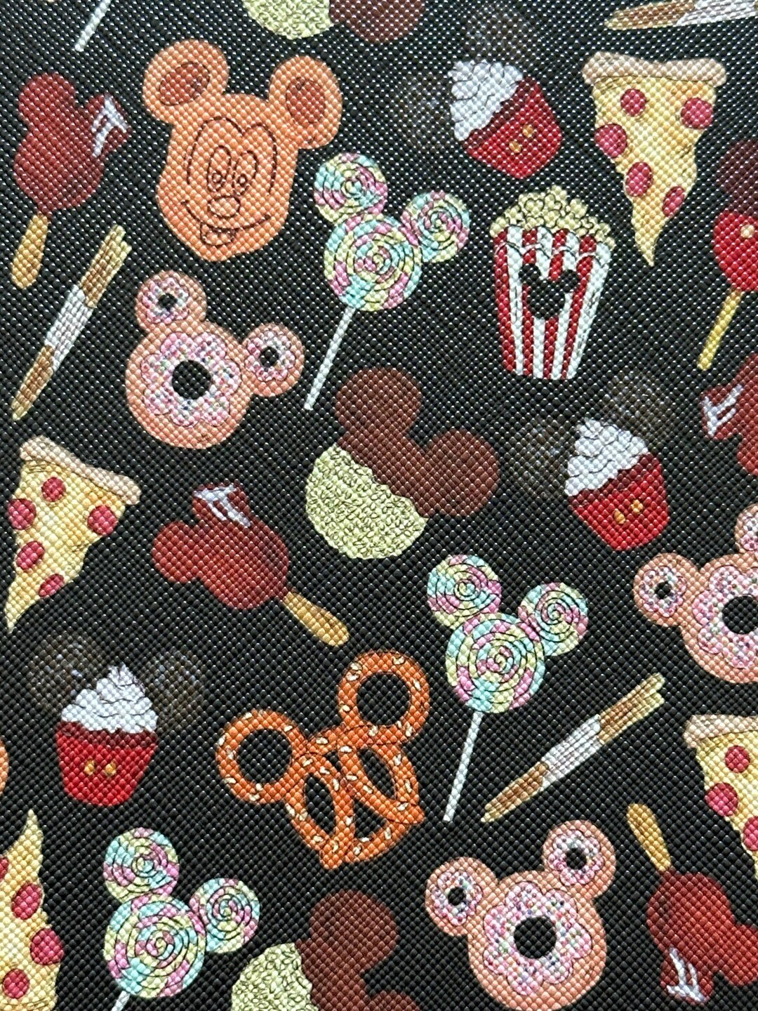 Mickey Mouse Park Snacks Food Vinyl Faux Leather 9”x12” Portrait ...