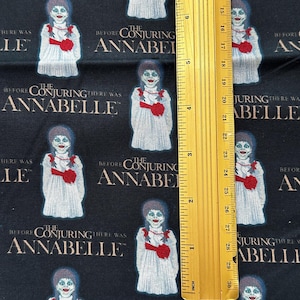Horror Movie Annabelle Cotton Fabric / Fat Quarter 18"x21", 1/2 Yard 18 ...