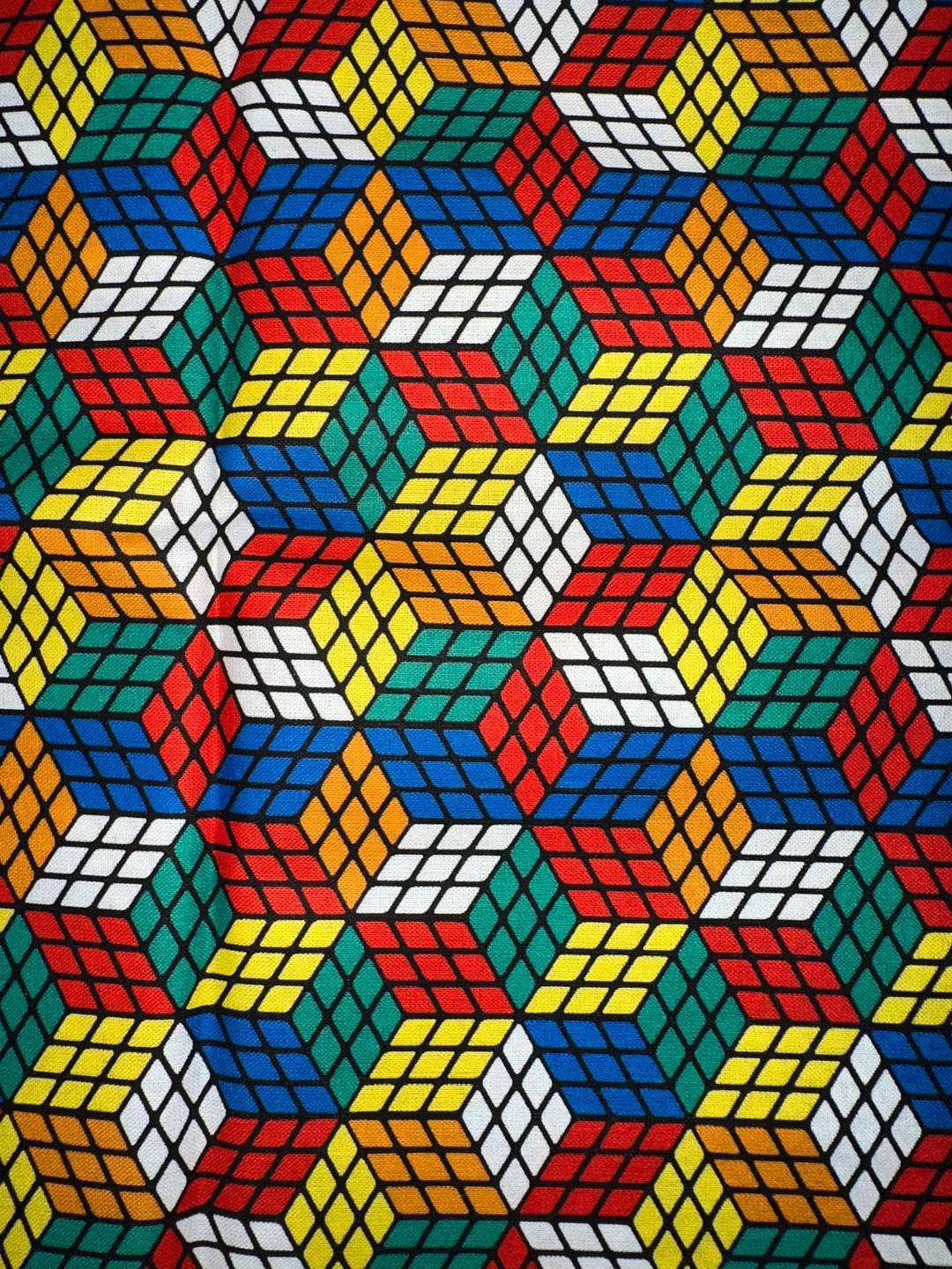 Rubik’s Cube Cotton Fabric/ Fat Quarter 17"x21" - Etsy