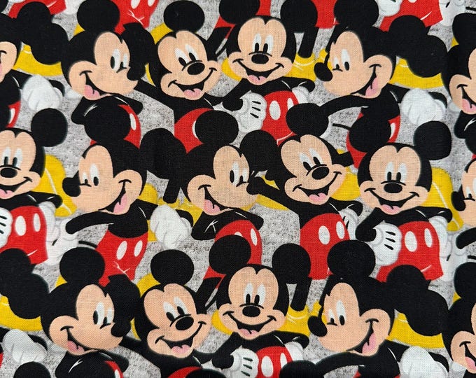 Mickey Packed Style / Disney Mickey Mouse Cotton Fabric / Fat Quarter ...