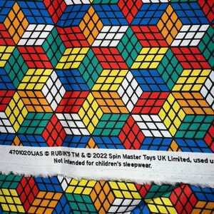 Rubik’s Cube Cotton Fabric/ Fat Quarter 17"x21" - Etsy