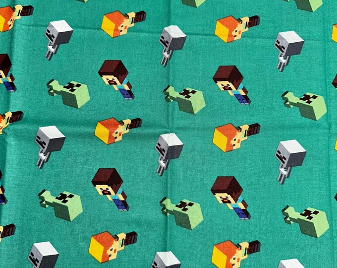 Minecraft Cotton Fabric Fat Quarter 18"x21" - Etsy