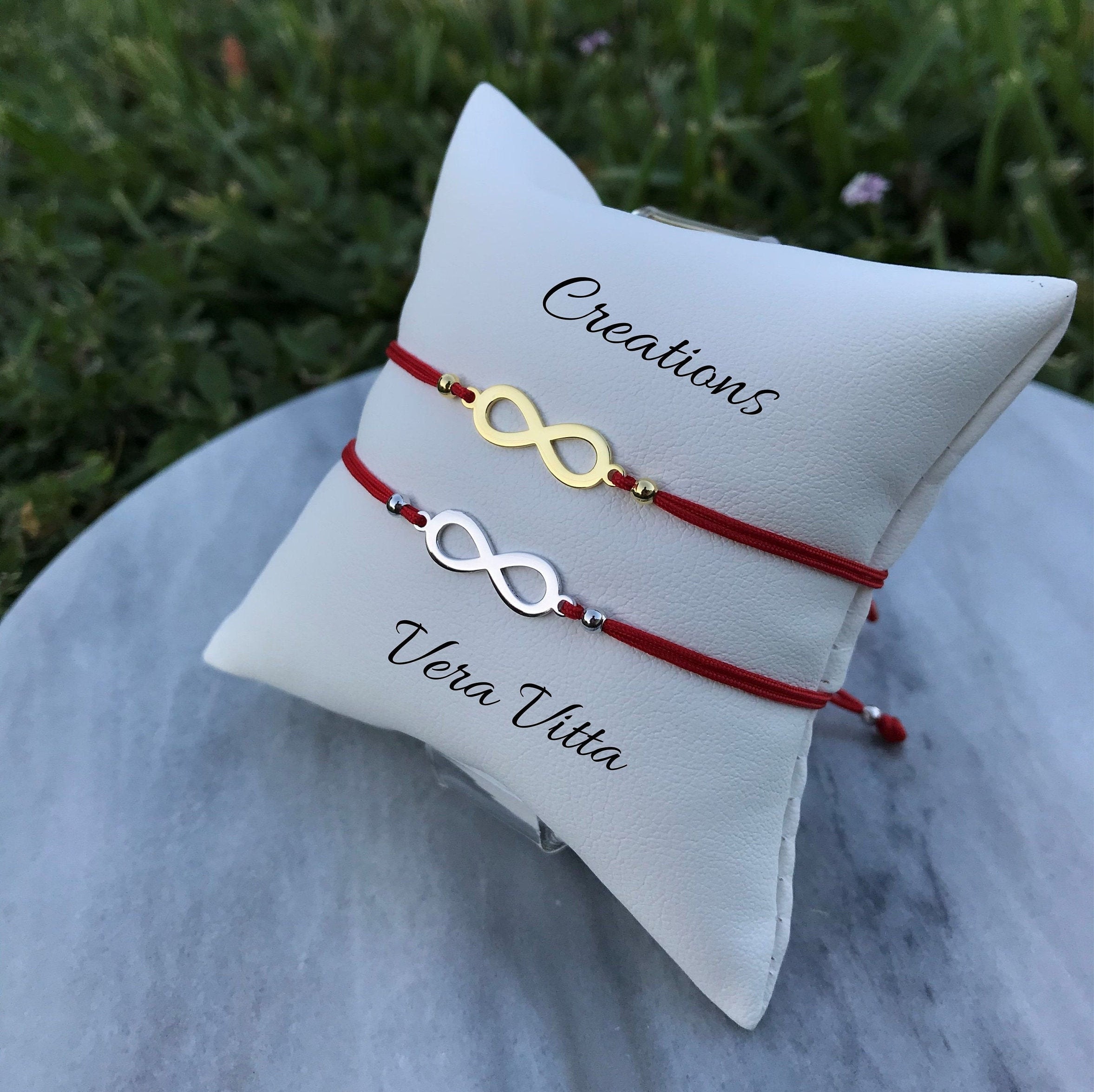 Infinity Gold Bracelet. Adjustable Red String. Infinity Charm | Etsy