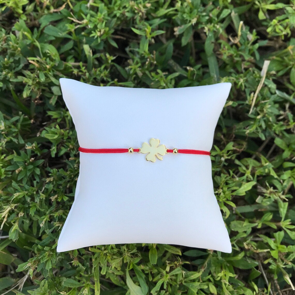 Clover Bracelet. Gold Clover Bracelet. Adjustable Clover | Etsy