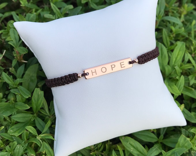 Thinking of You Gift, Strength Bracelet, Hope Bracelet, Inspirational ...