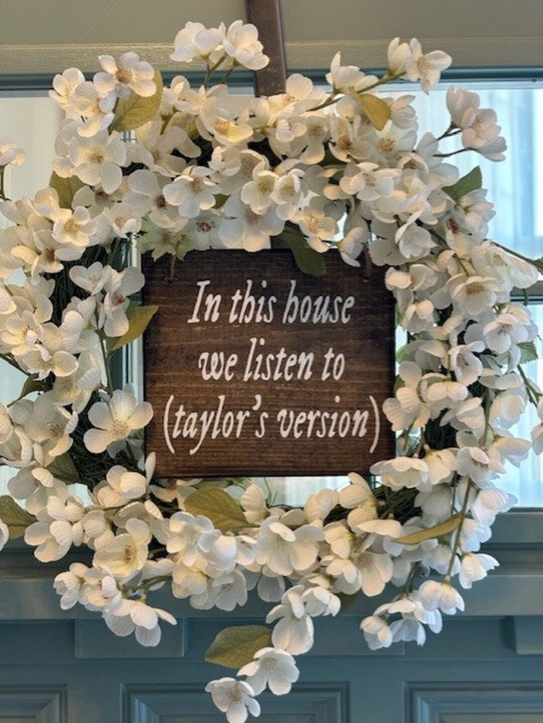 Beautiful Handmade Wood Sign in This House We Listen to taylor's ...