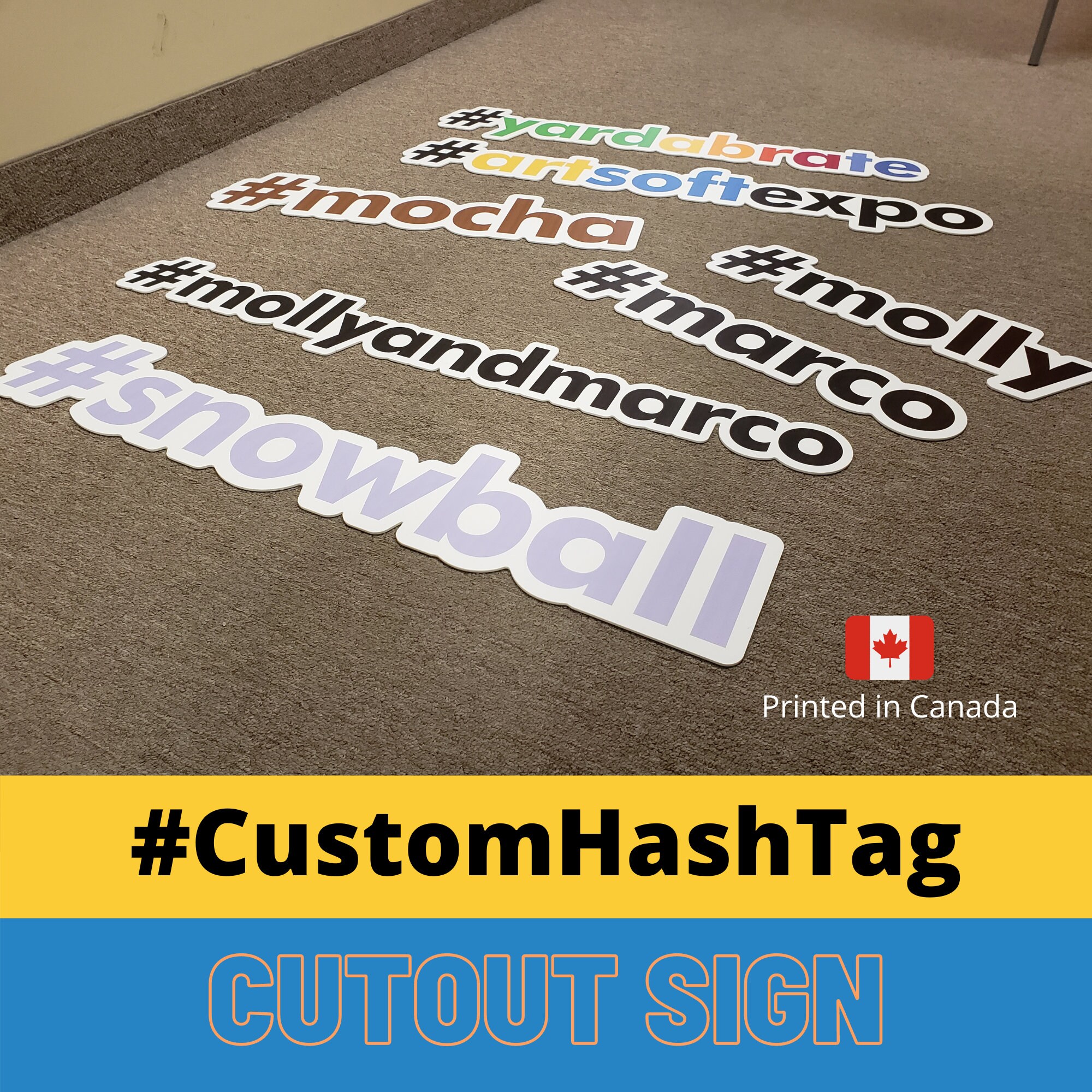Large Custom Hash tag Cutout Signs for Yard Event Photo Booth | Etsy