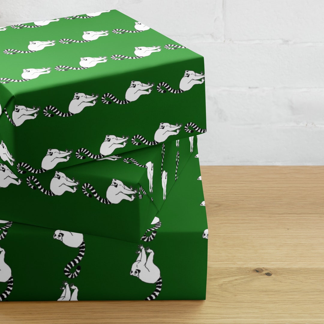 Lemur Wrapping Paper Sheets Wrapping Paper Sheets Gift Wrap - Etsy