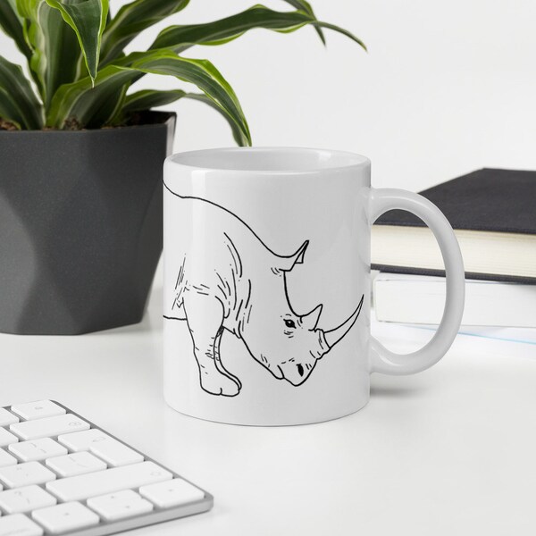 Rhinos in Coffee Cups - Etsy