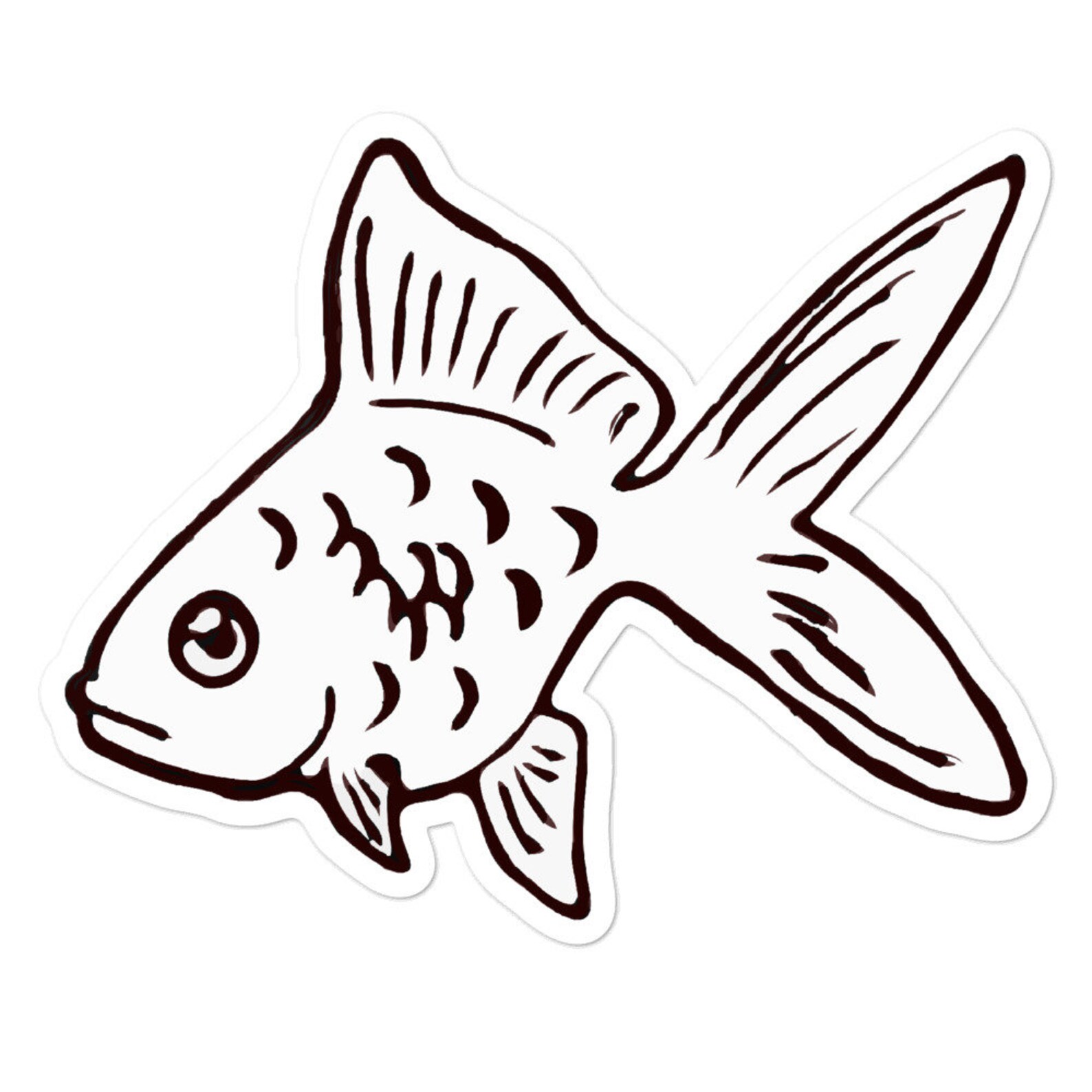 Goldfish Sticker, Bubble-free Stickers - Etsy