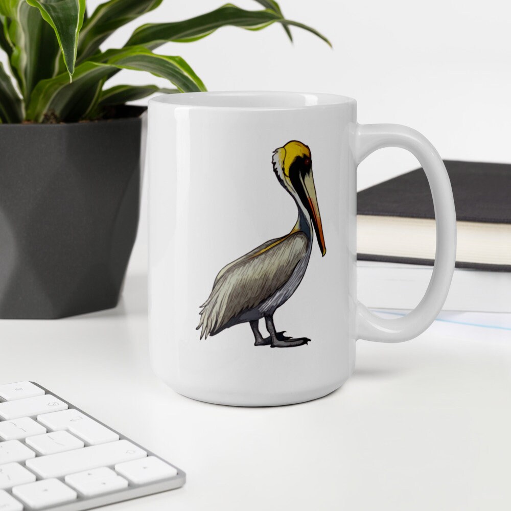 Brown Pelican Mug, Pelican Coffee Cup - Etsy UK