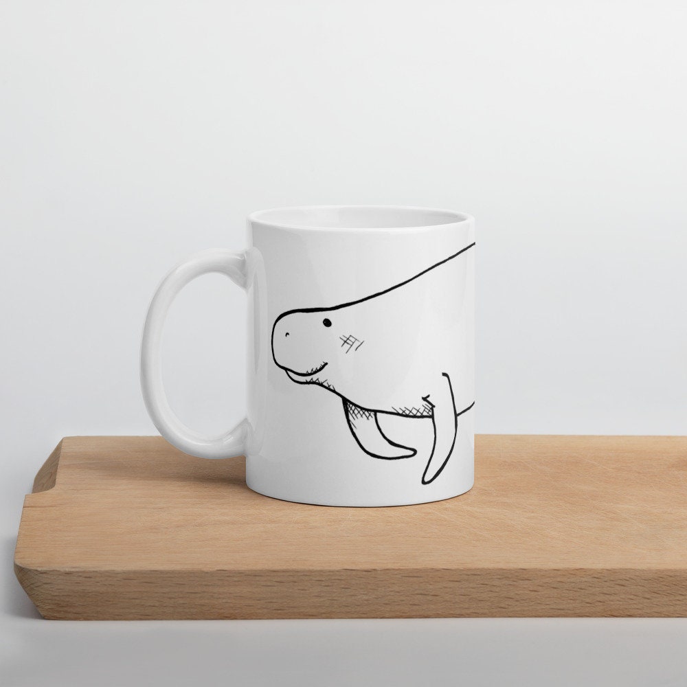 Manatee Mug, Manatee Coffee Cup, Manatee Gift, White Glossy Mug - Etsy UK