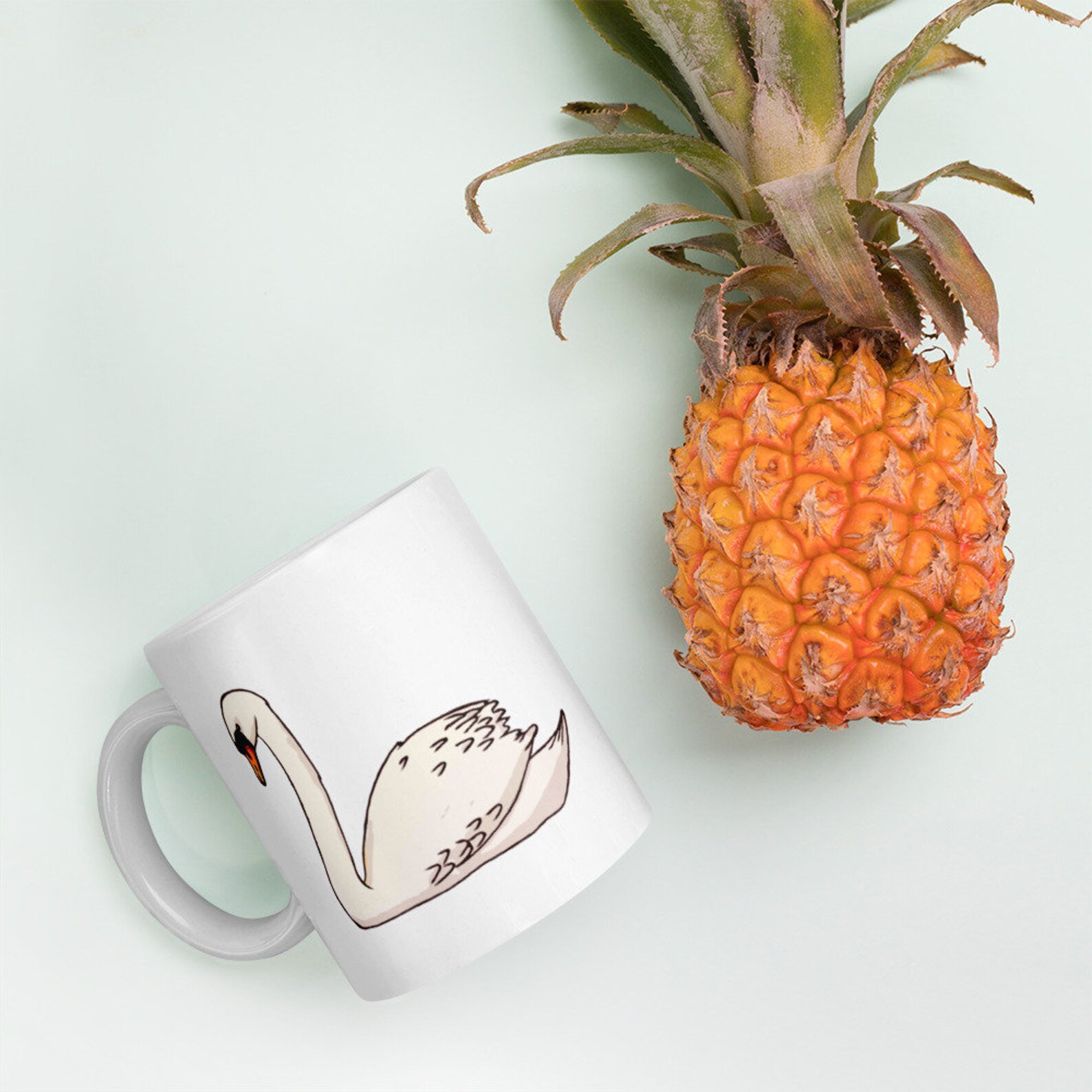 Swan Mug Swan Coffee Cup - Etsy