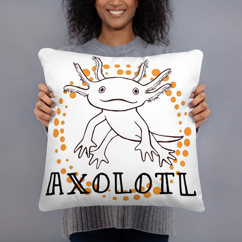 Axolotl Pillow Basic Pillow - Etsy
