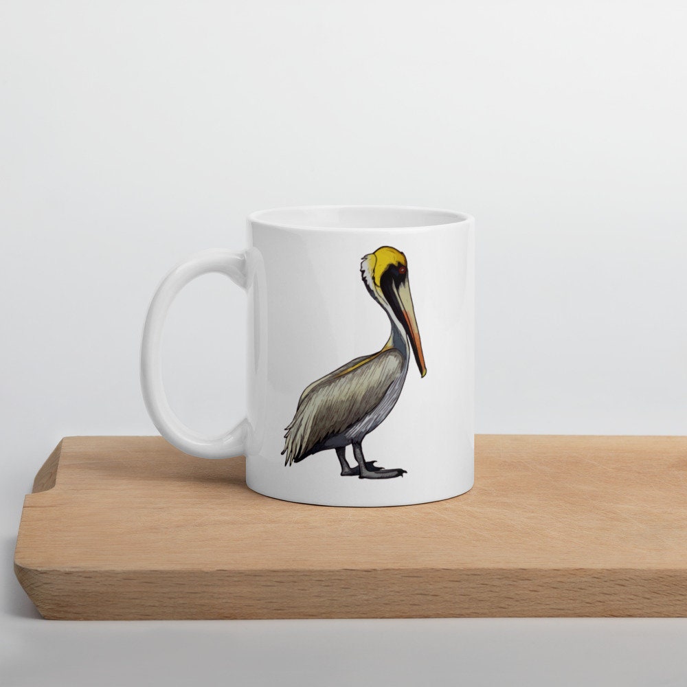 Brown Pelican Mug Pelican Coffee Cup | Etsy