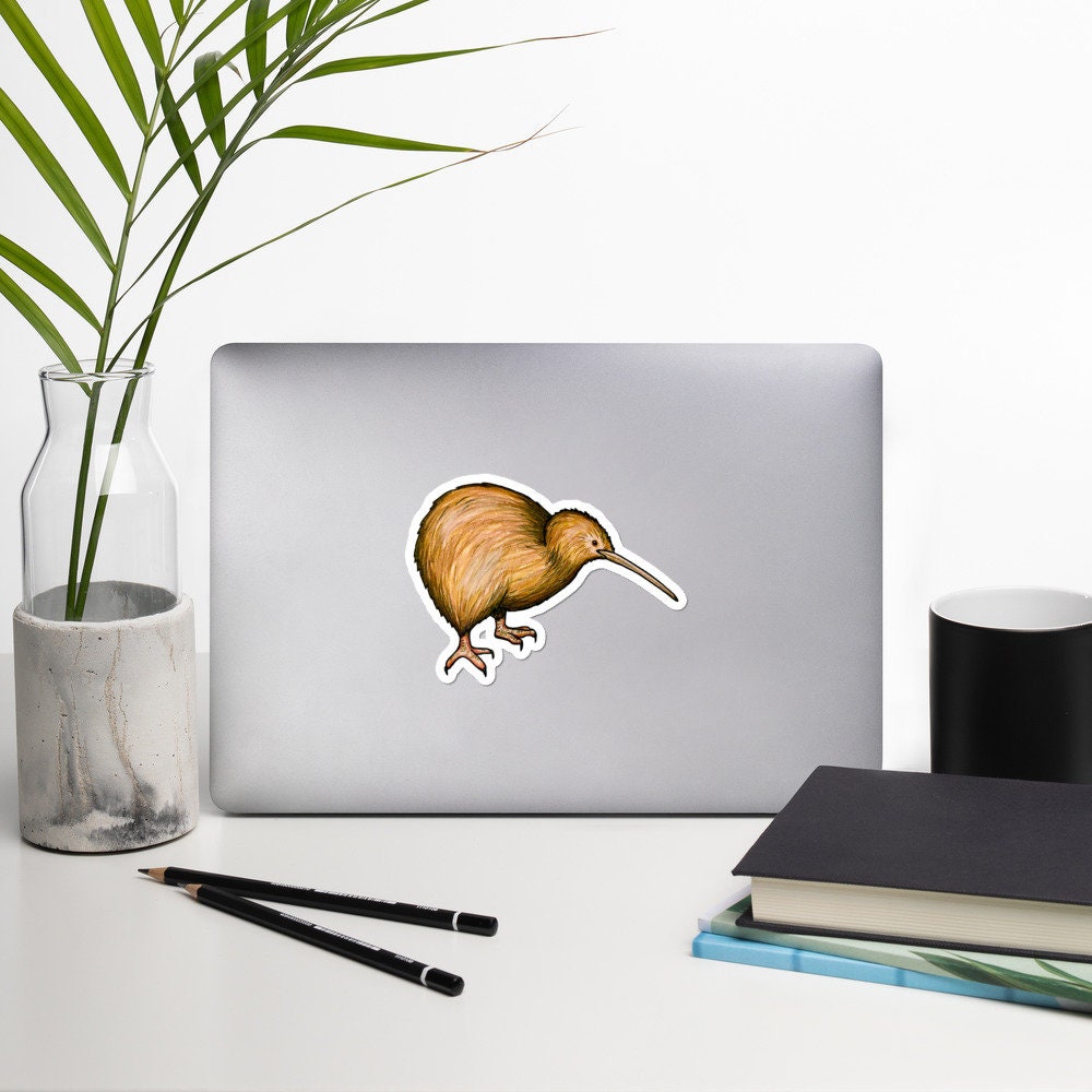 Kiwi sticker Kiwi Bird Sticker Bubble-free stickers - Etsy Nederland