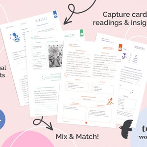 Printable Rainbow Oracle Card Worksheets Rainbow Edition A4 - Etsy