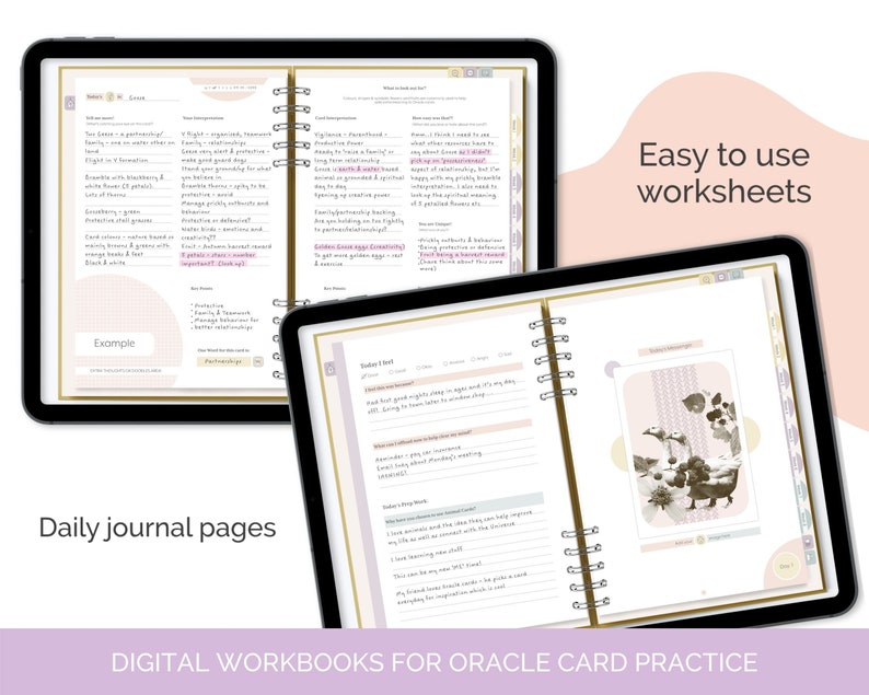 Oracle Card Workbook | Oracle Card Journal | Animal Oracle | Instant ...