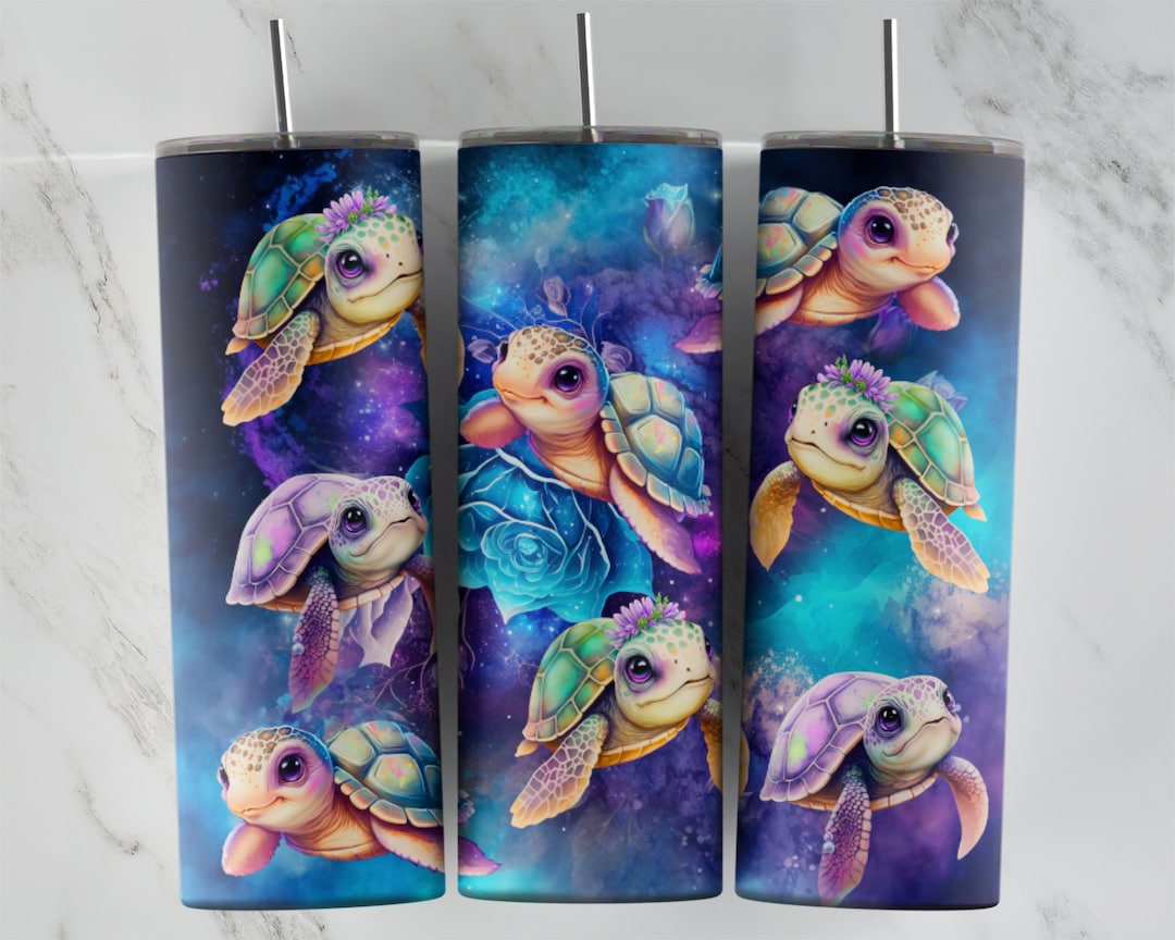 Cute Turtles, Galaxy Turtles Design, Ready to Press Transfer, NOT A ...