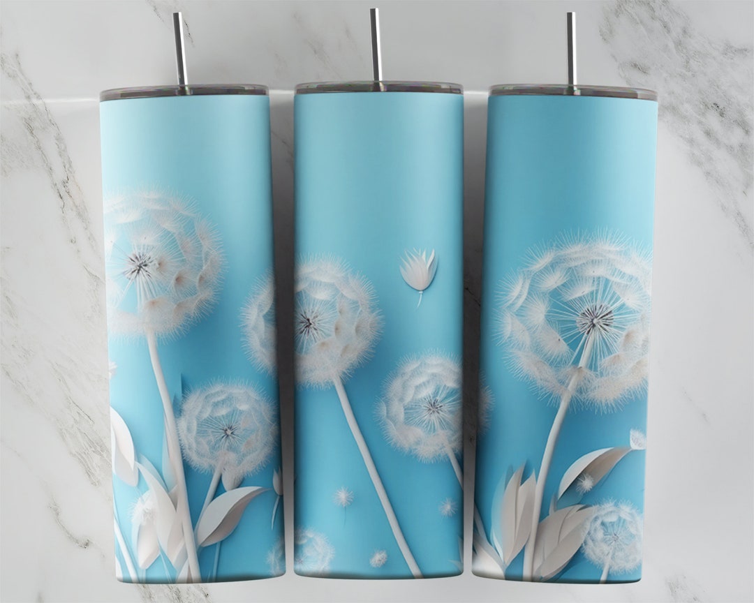 3D Dandelions Flowers, Ready to Press Transfer, NOT A DIGITAL ...