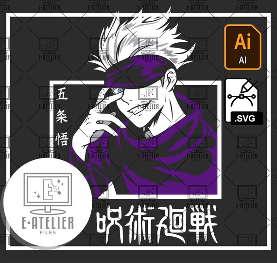 Jujutsu Kaisen satoru Gojo Vector File SVG | Etsy