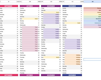 Digital Calendar for 2024, Organize Your Year, Artful Timekeeping, Year ...