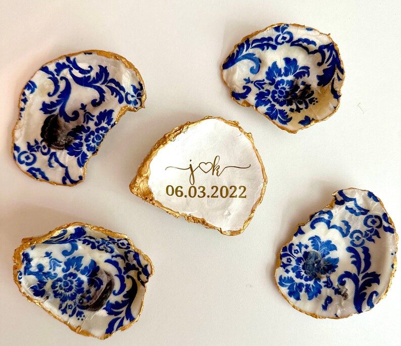 Customizable Oyster Shell Ring Dish, Personalized Ring Dish, Jewelry ...