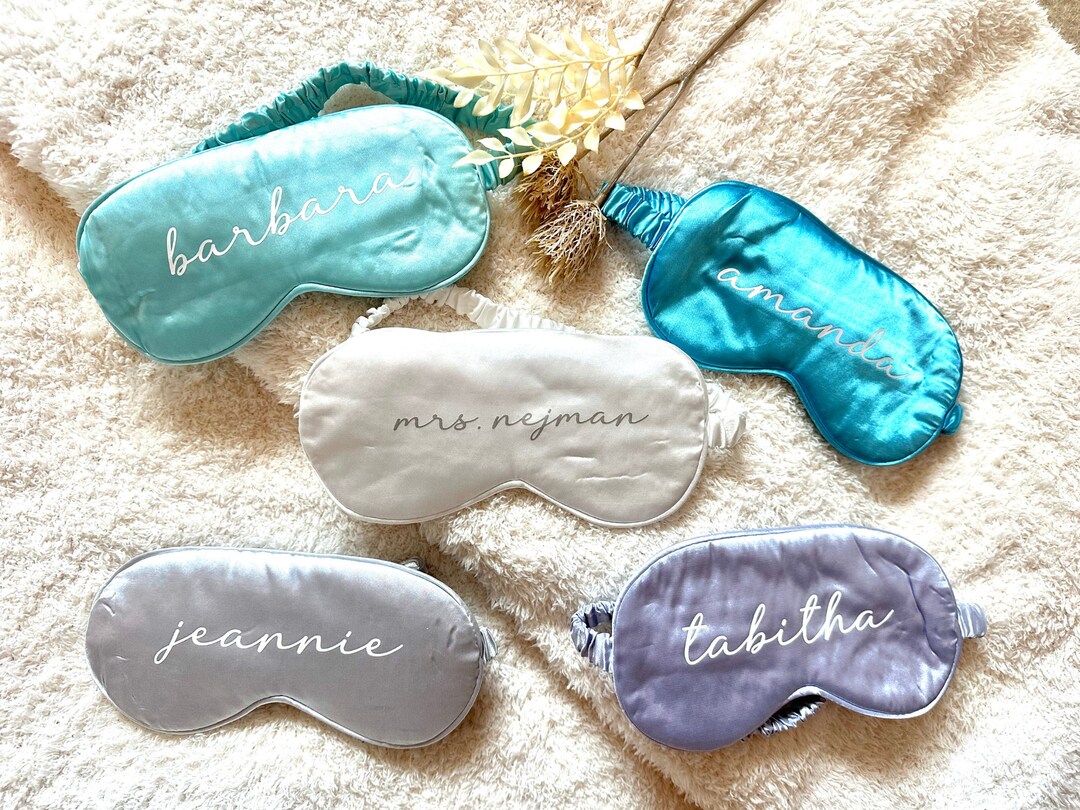 Custom Silk Eye Mask, Personalized Sleeping Mask, Custom Satin Eye Mask ...