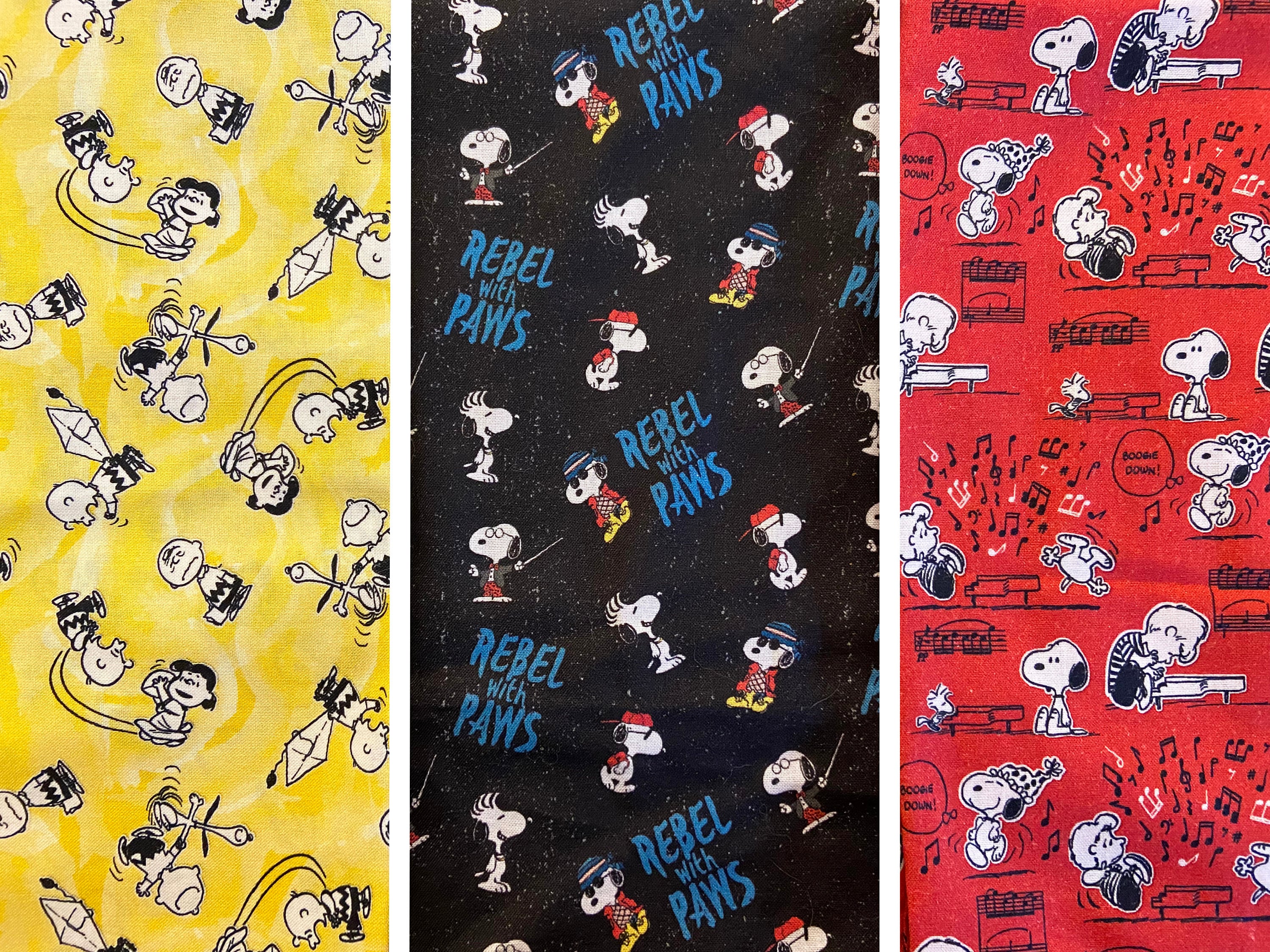 Snoopy Fabric Fat Quarter 18 X 22 Fq Cotton Peanuts Fabric - Etsy