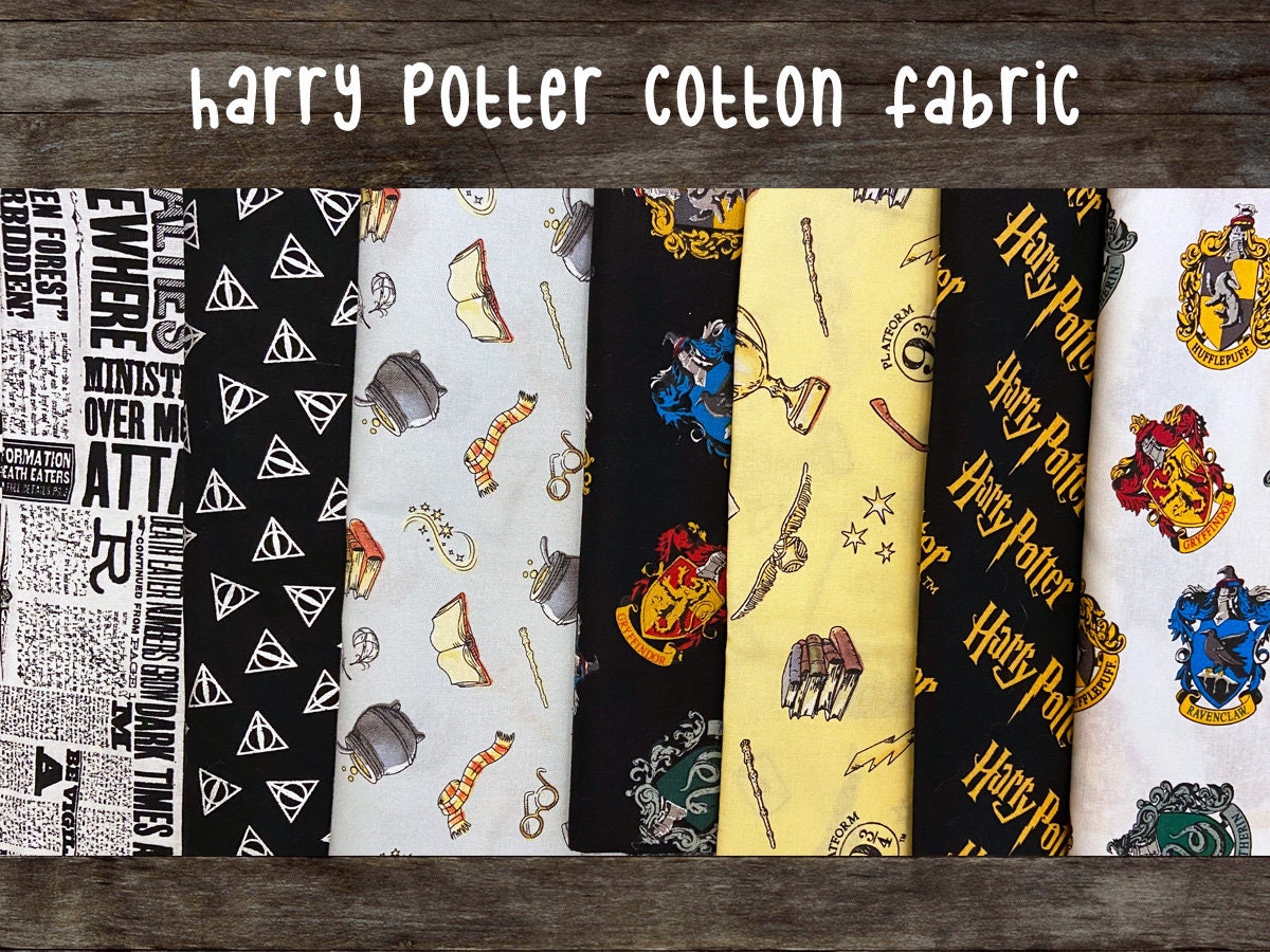 Harry Potter Fabric Fat Quarter 18 X 22, Fq Cotton Fabric, Hogwarts ...