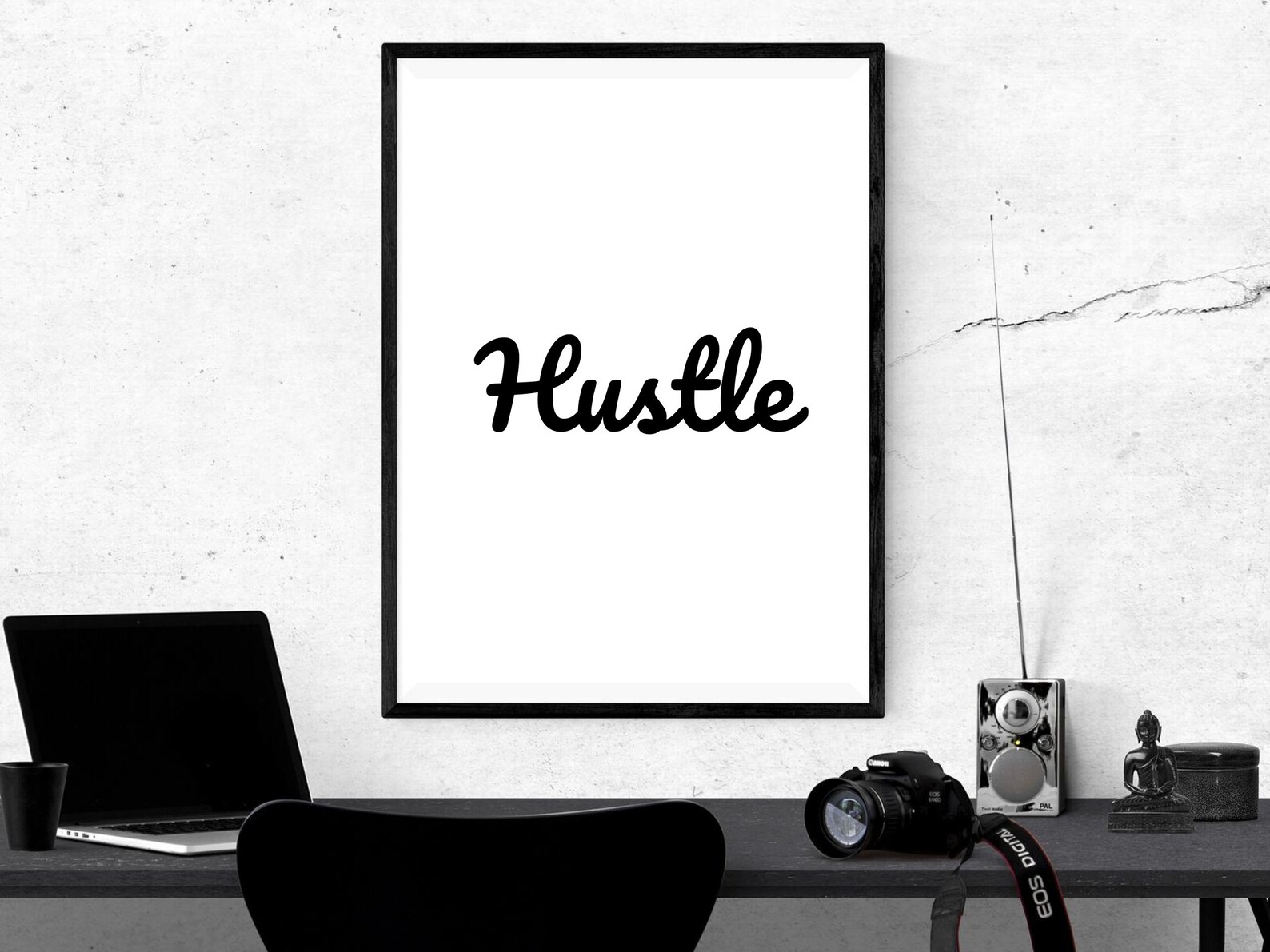Hustle Print Printable Art Hustle Poster Inspirational Wall | Etsy