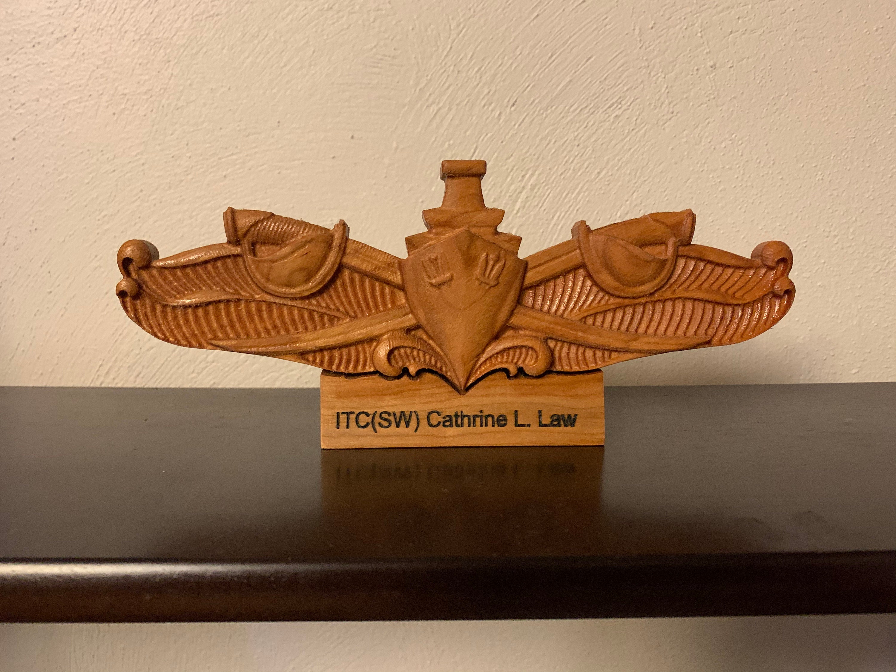 Personalized Wood Enlisted Surface Warfare Specialist (ESWS) With ...